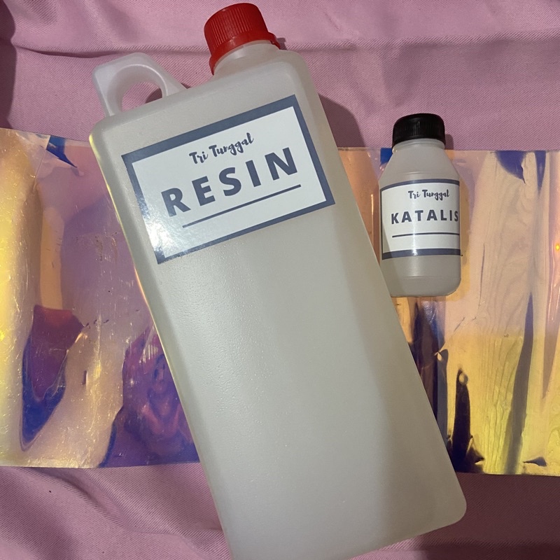 Jual RESIN 1000ml + Katalis Recin Bening Merah Recine Catalis fiber ass ...