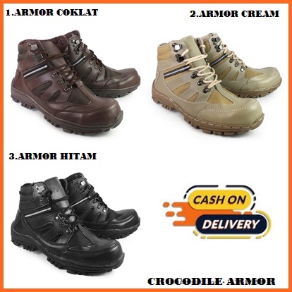 Jual Sepatu Pria Crocodile Armor Boots Safety Ujung Besi | Shopee Indonesia