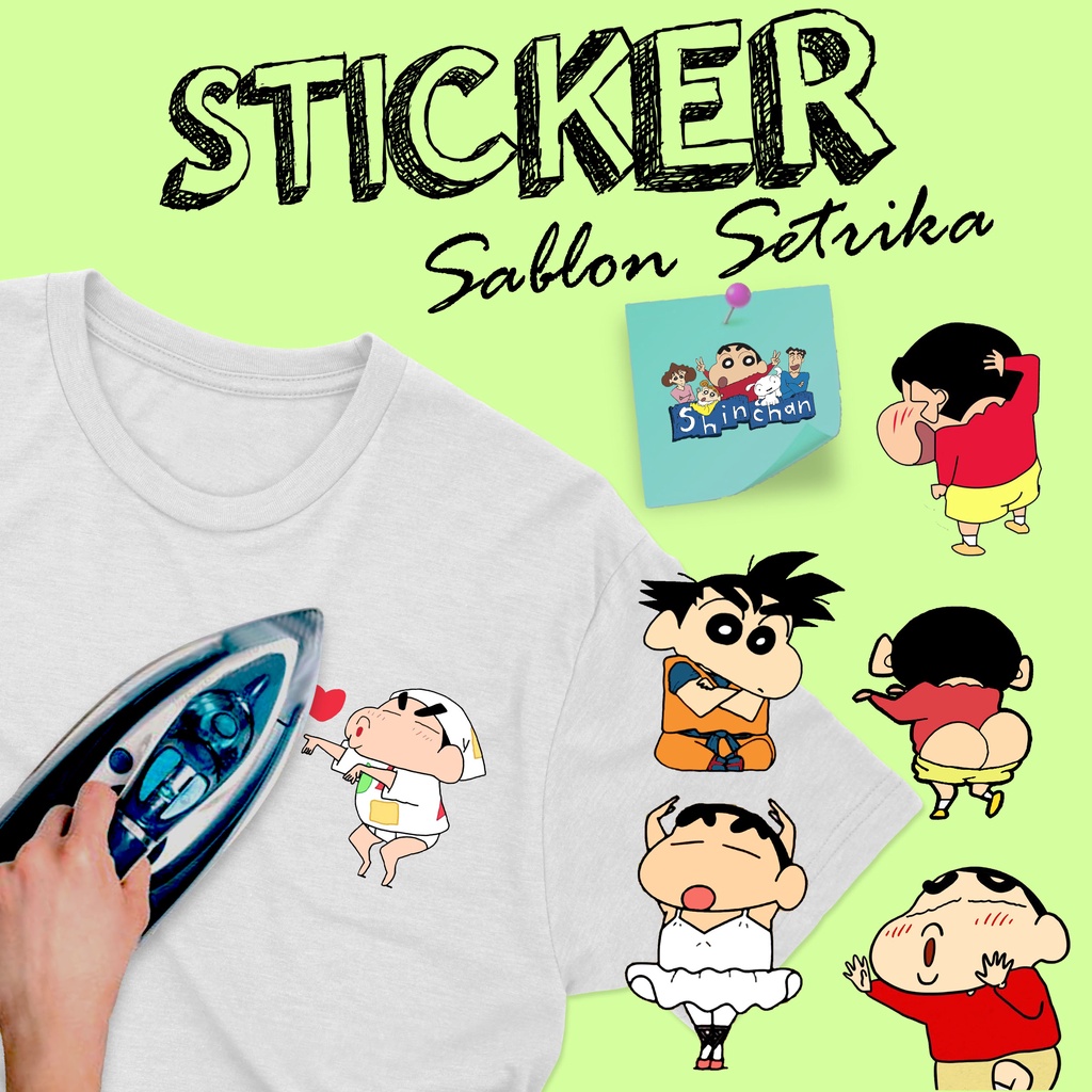 Jual STICKER KAOS SINCHAN LUCU STICKER ANAK MURAH STICKER KAOS SINCHAN ...