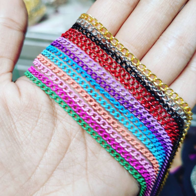 Jual rantai hitam, rantai warna (permeter) | Shopee Indonesia