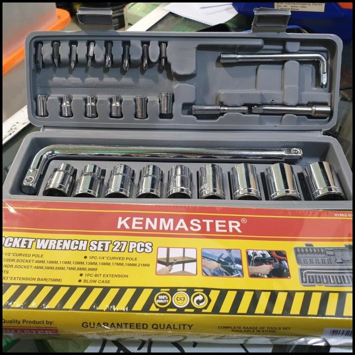 Jual Kunci Sok Set Kenmaster 27 Pcs Kunci Socket Set Soket Kenmaster ...