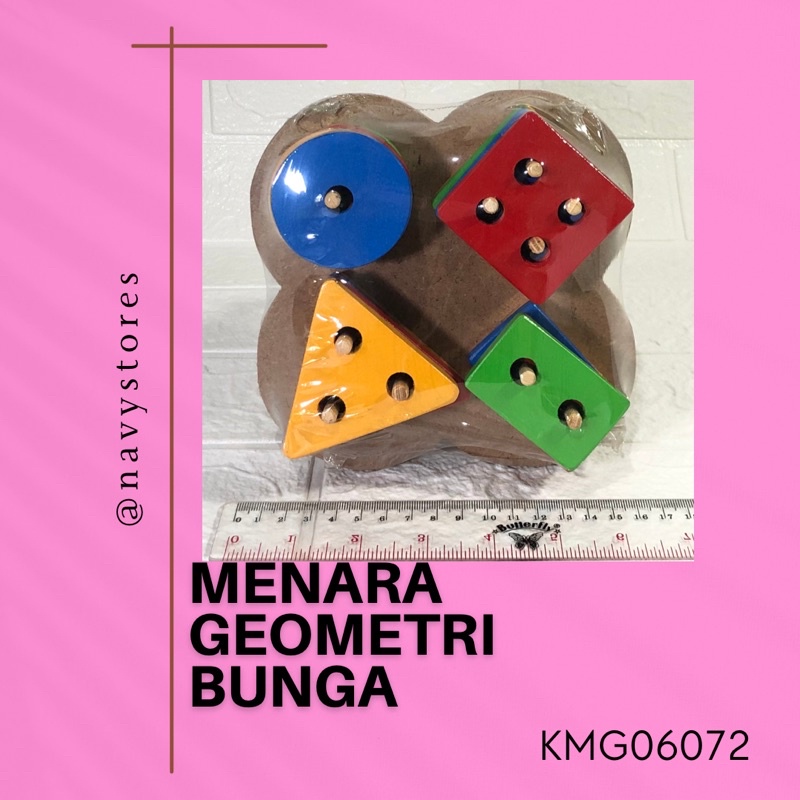 Jual MAINAN ANAK KGM06071 / KGM06072 MENARA GEOMETRI KOTAK SEGITIGA ...