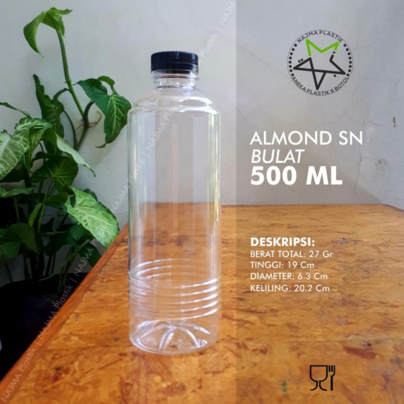 Jual Botol Plastik Almond SN 500ml | Shopee Indonesia