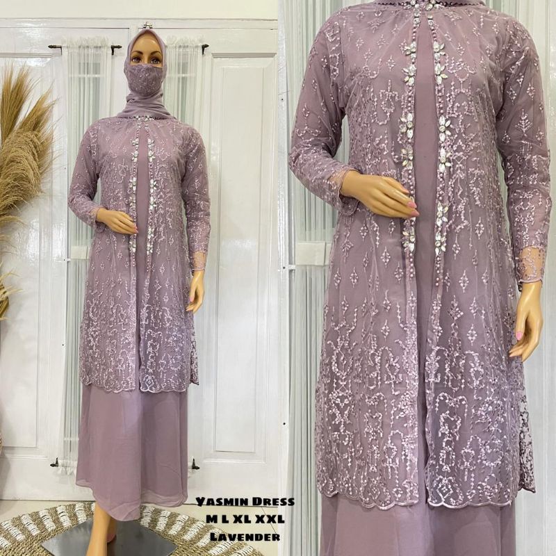 Jual GAMIS YASMIN DRESS PAYET PREMIUM | GAMIS CERUTY MIX PAYET | DRESS ...