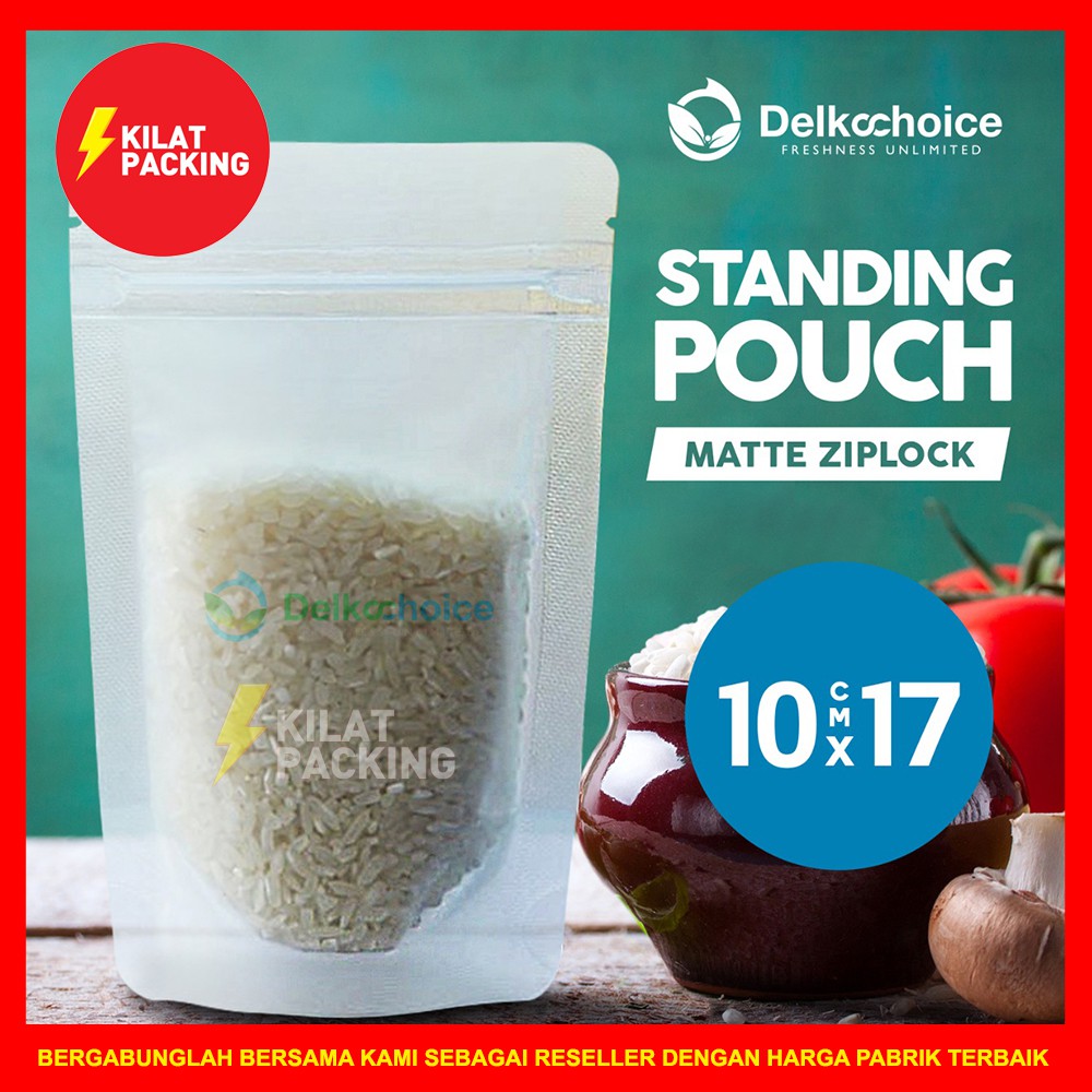 Jual STANDING POUCH MATTE DOFF ZIPLOCK PLASTIK KLIP KANTONG MAKANAN DAN ...