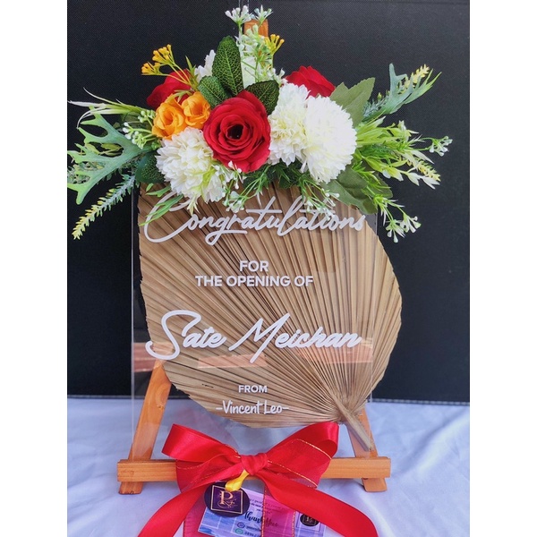 Jual Bunga Papan Akrilik Papan Bunga Akrilik Custom Standing Flower Acrylic Model 2 Shopee
