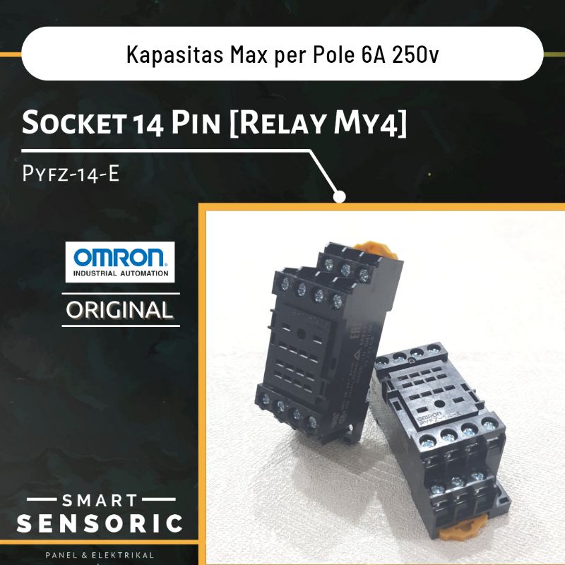 Jual Original Omron PYFZ-14-E Socket Relay 14 pin MY4 Soket Relai Tipe PYF | Shopee Indonesia