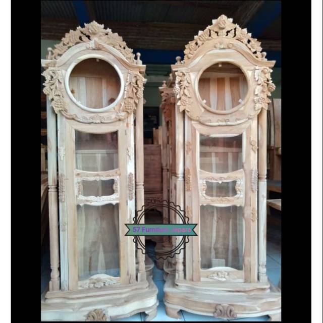 Jual Lemari jam hias jati mentahan - Jam Masjid ukir Jepara | Shopee ...