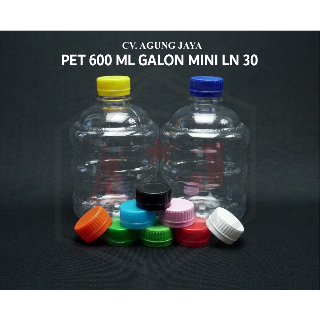 Jual Botol Galon Mini 600 Ml/ Botol Plastik Galon/ Botol Aqua Galon ...