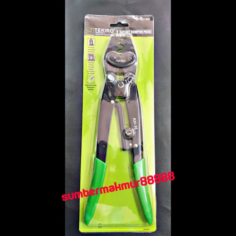 Jual Tang press skun kabel / rachet crimping press Tekiro kh-16 ...