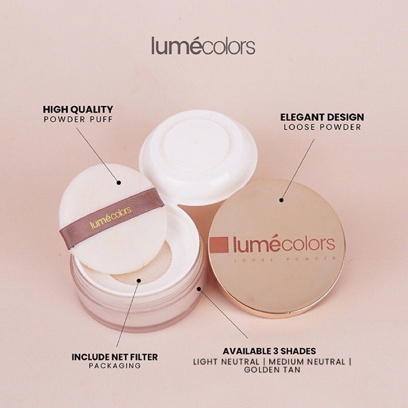 Jual Lumecolors Loose Powder Bedak Tabur Lume color Bedak Tabur oil ...