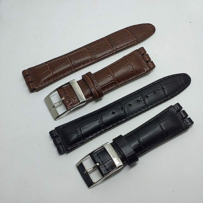 Jual Strap Tali Jam Swatch Irony Chrono 19mm Tali Kulit Jam Swatch