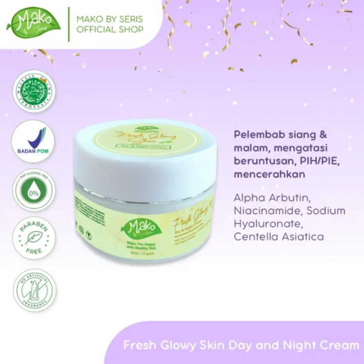 Jual Mako by Seris Fresh Glowy Skin Day & Night Cream 15gr | Shopee ...