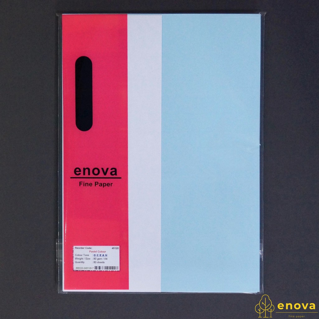 Jual Fancy Art Paper ENOVA | Pastel Ocean | A4 80GSM (Pastel Biru ...