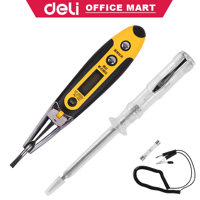 Jual Deli Tespen Listrik Tespen DC Tespen Digital Obeng Tespen 12-250V ...