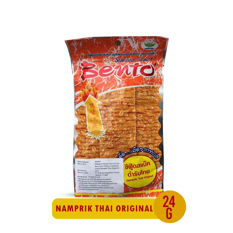 Jual Juhi Bento Squid Seafood Snack Thailand 20gr | Bento Seafood Snack ...