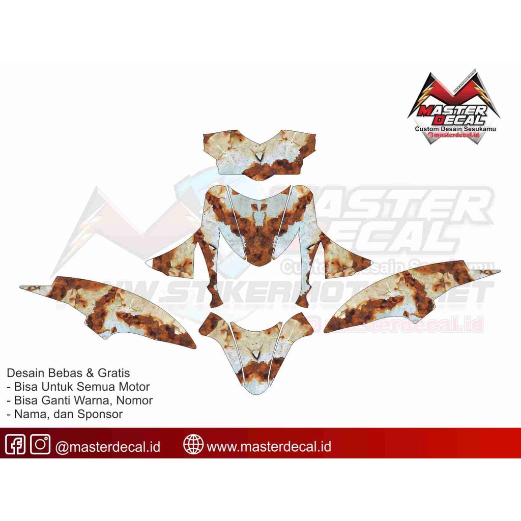 Jual Stiker Decal Full Body Beat POP Motif Karat | Shopee Indonesia