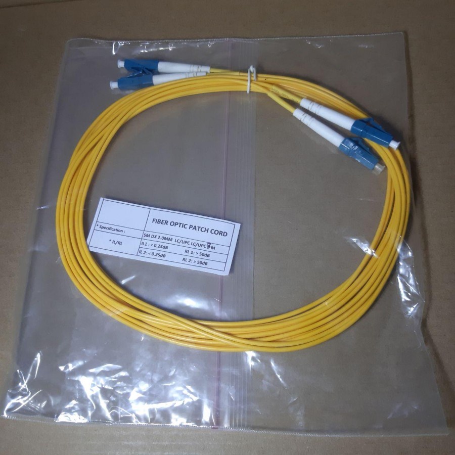 Jual Fiber Optik Patch Cord LC-LC Singlemode Duplex 3 Meter | Shopee ...