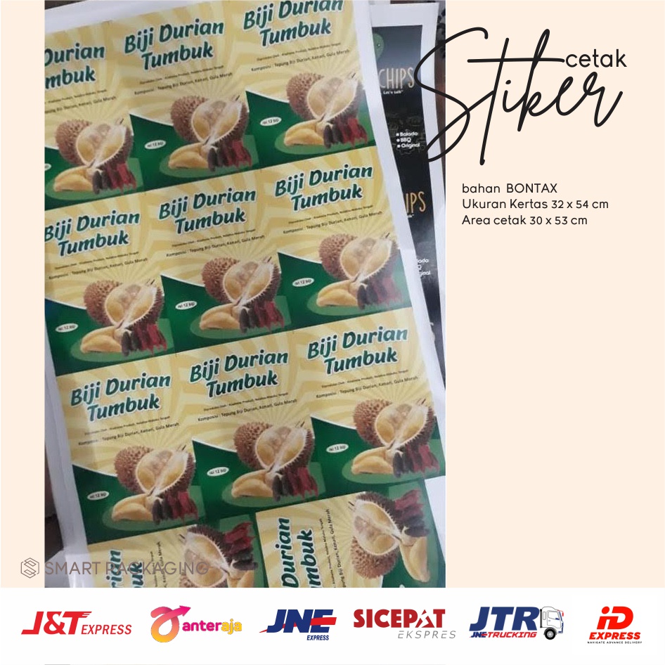 Jual Cetak stiker Sticker bontak, vinyl transparan, vinyl susu, Label ...