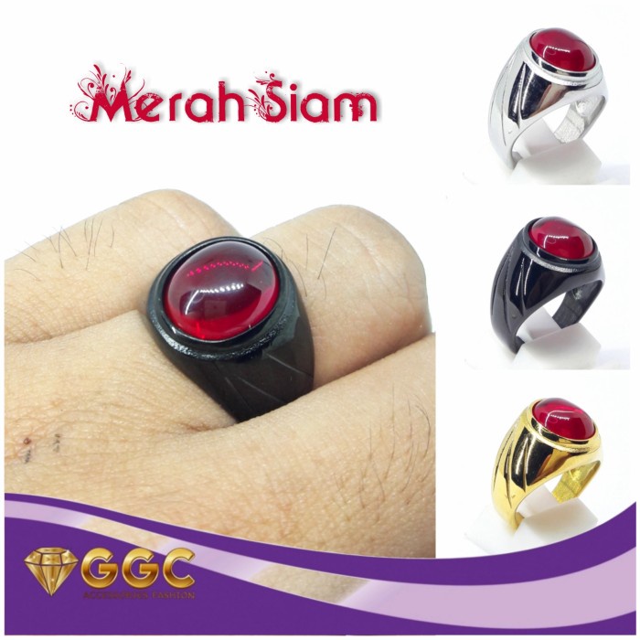 Jual CINCIN BATU MERAH SIAM BANGKOK KEKERASAN 9MOHS | Shopee Indonesia