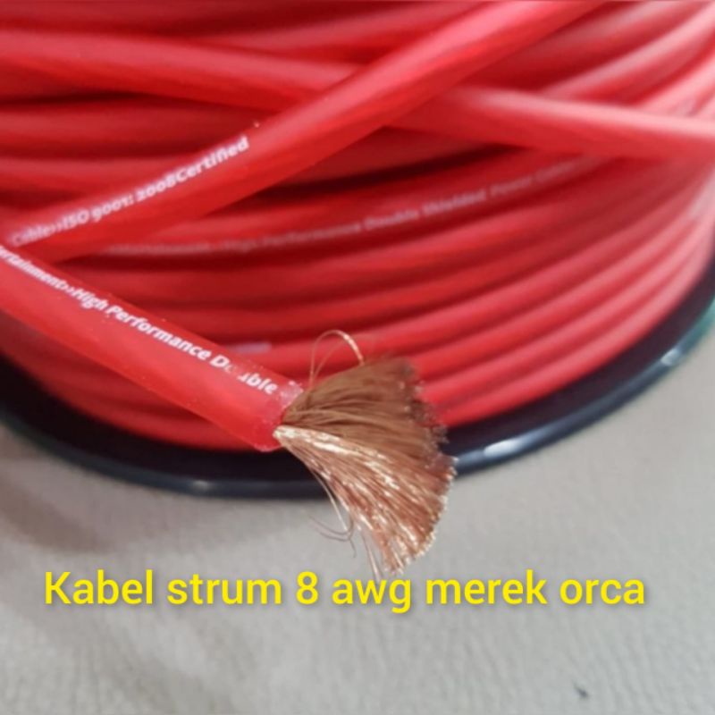 Jual kabel 8 awg merek orca harga per 1 meter | Shopee Indonesia