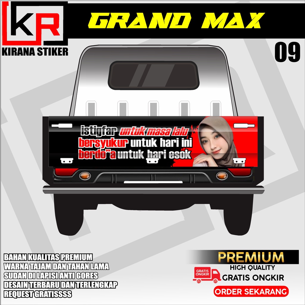 Jual STIKER BAK BELAKANG GRANDMAX / DECAL STICKER MOBIL GRANDMAX DESAIN ...