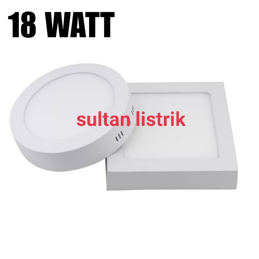 Jual LAMPU PLAFON OUTBOW (TEMPEL COR) 18 WATT BULAT DAN KOTAK TEMPEL ...