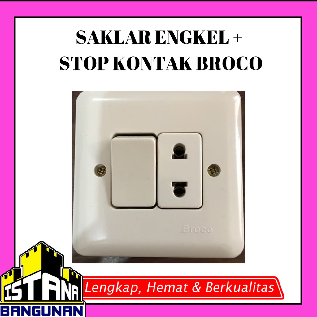 Jual Saklar Engkel Stop Kontak Jadi Satu merk Broco | Shopee Indonesia