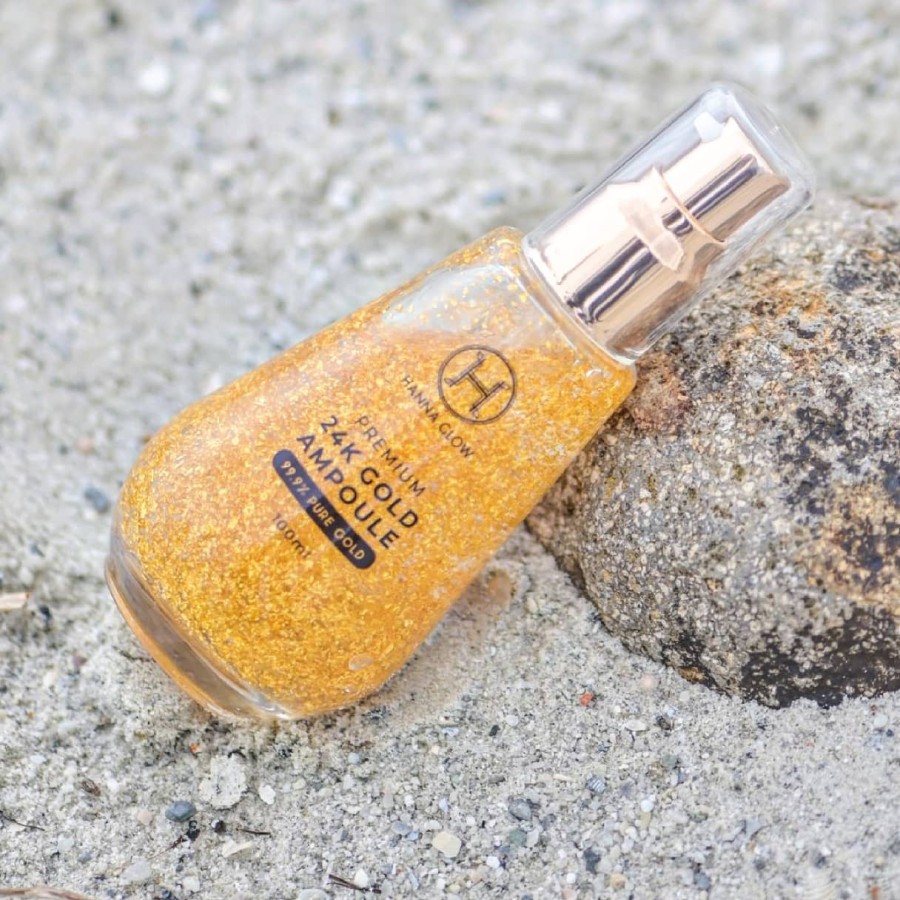 Jual HANNA GLOW Premium 24K Gold Ampoule Serum 100ml | Shopee Indonesia