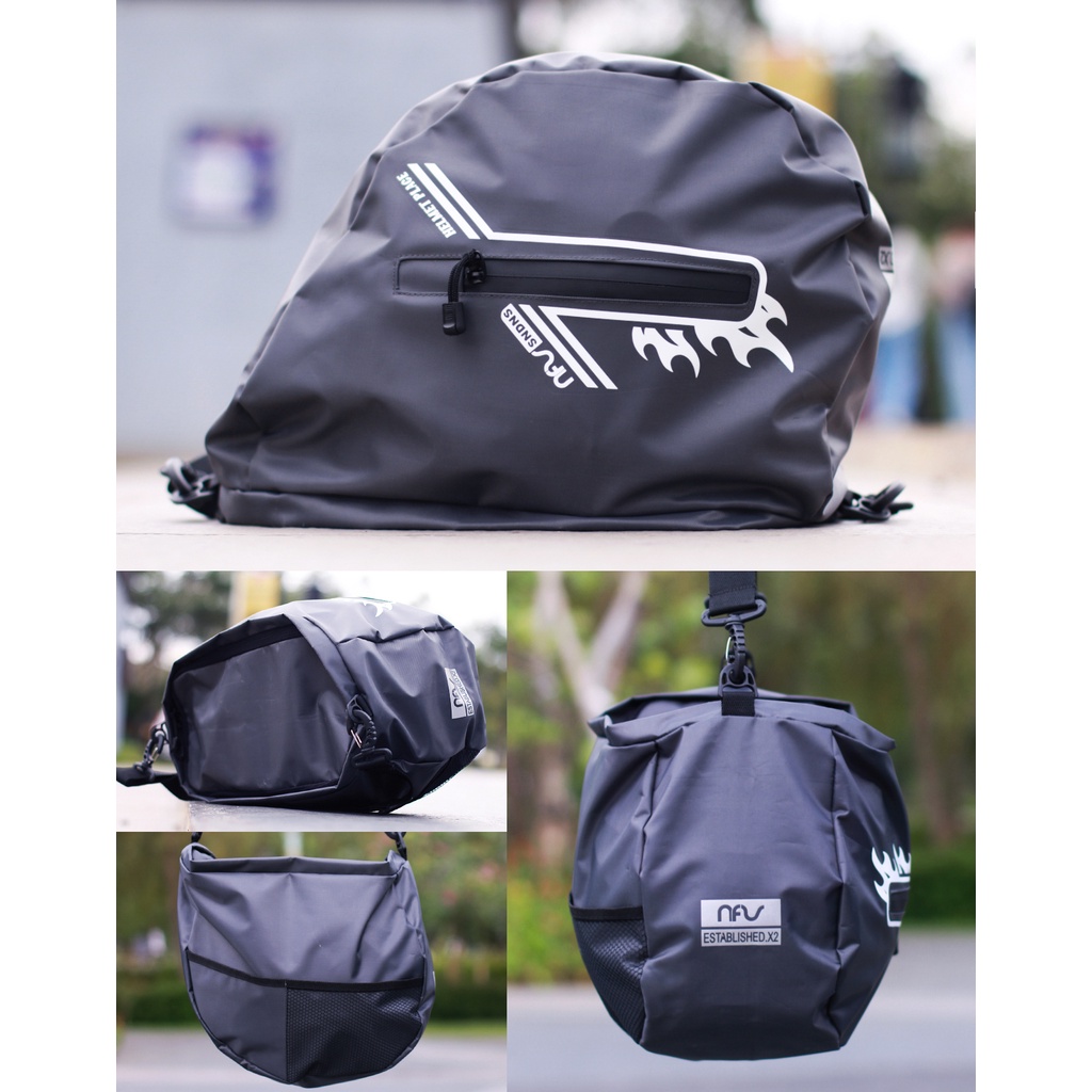 Jual Tas Helm Full Half Face Waterproof Bisa Jadi Tas Selempang ...