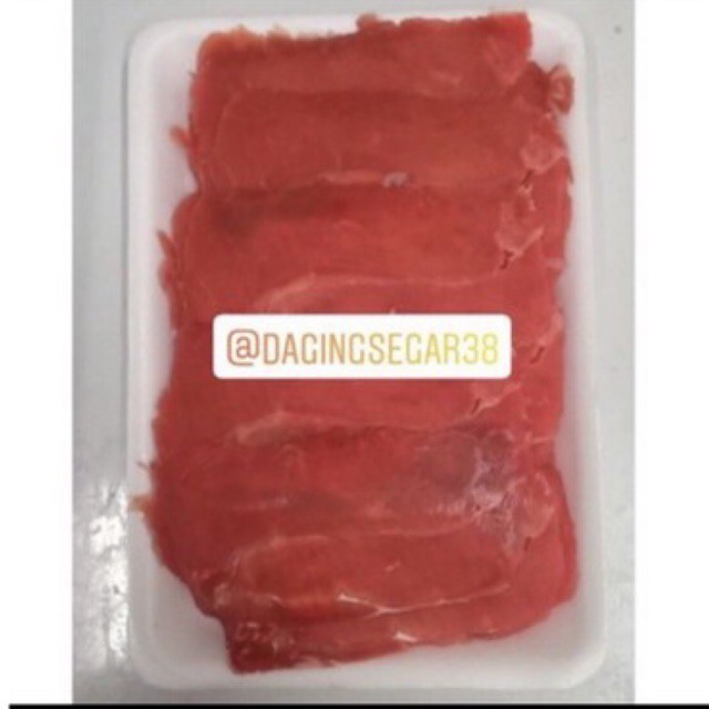 Jual PREMIUM BEEF SLICE LESS FAT @ 500gr - DAGING SLICE SAPI NON FAT ...
