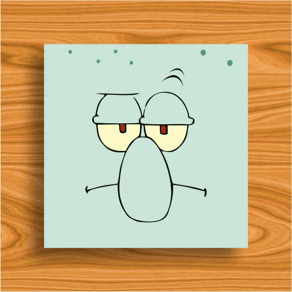 Jual Squidward Hiasan Dinding Kamar tidur Pria Wanita Ukuran 15x15 ...