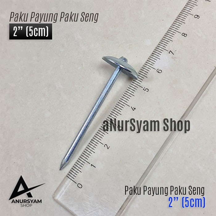 Jual Paku Payung Seng Asbes 2" 5 cm Isi 50 Pcs 200 Gram Paku Seng Atap ...
