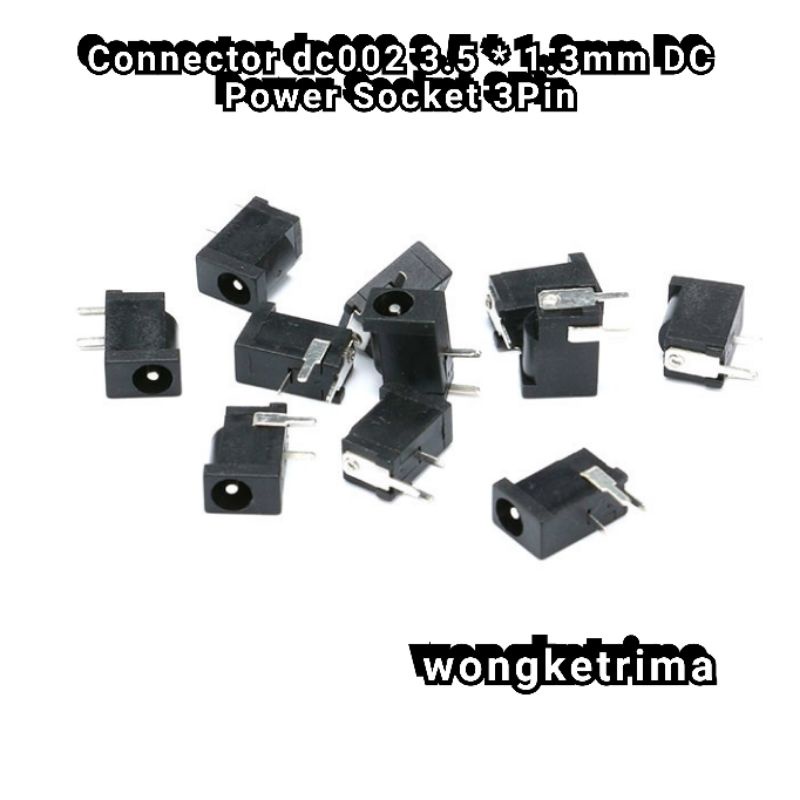 Jual Connector dC 3.5 * 1.3mm DC Power Socket 3Pin | Shopee Indonesia