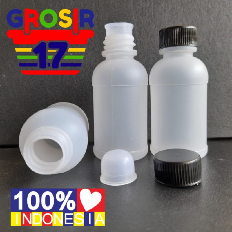 Jual BOTOL PLASTIK 50 ML HDPE SUMPEL PUTIH | Shopee Indonesia