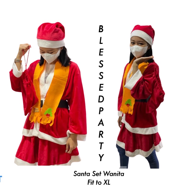 Jual PREMIUM BAJU SANTA CLAUSE SET | BAJU NATAL SET LENGKAP | Shopee ...