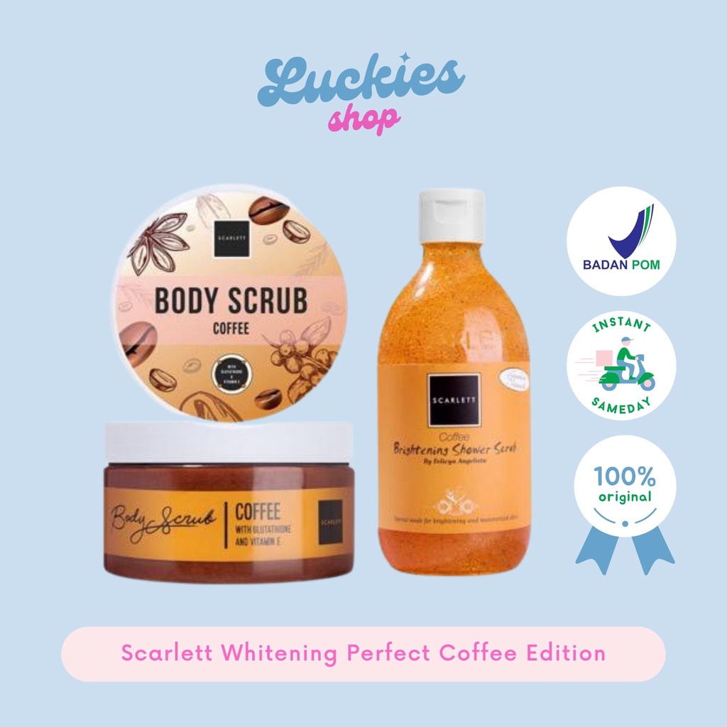 Jual Scarlett Whitening Perfect Coffee Edition Body Shower Scrub Coffee ...
