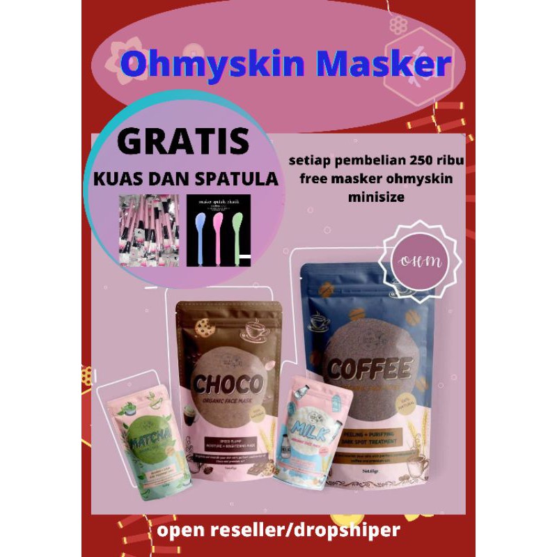 Jual OHMYSKIN MASKER (FREE KUAS dan SPATULA) stok terbaru - ohmyskin.official | Shopee Indonesia
