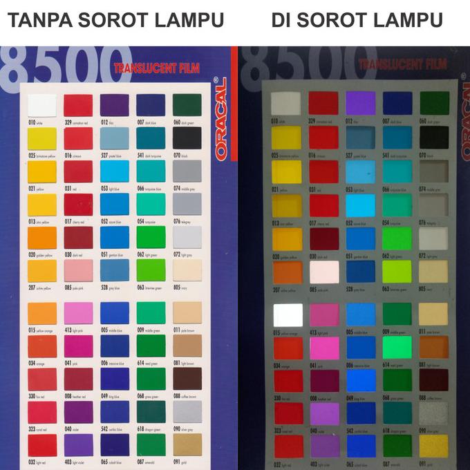 Jual Jual Stiker Sticker Oracal serie 8500 Transclucent vinyl atau ...