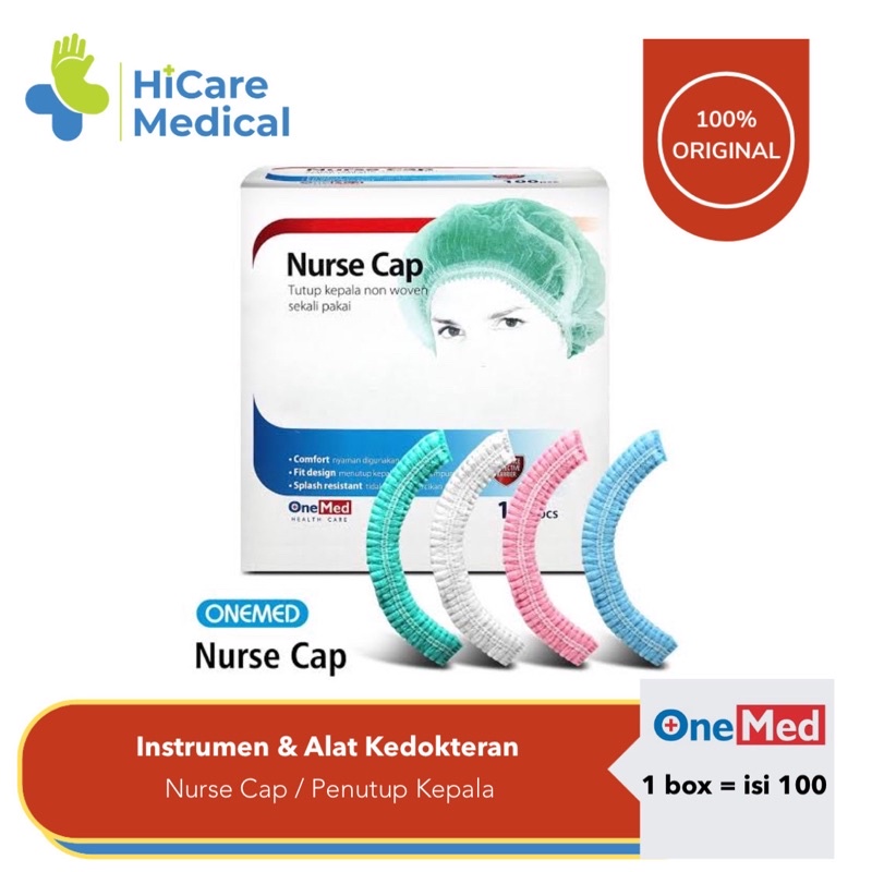 Jual Nurse Cap Onemed / Penutup Kepala / Hair Cap | Shopee Indonesia
