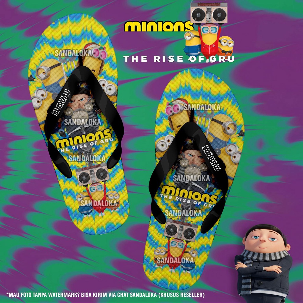 Jual SANDAL JEPIT ANAK MINIONS THE RISE OF GRU | SANDAL CARTOON KARTUN ...