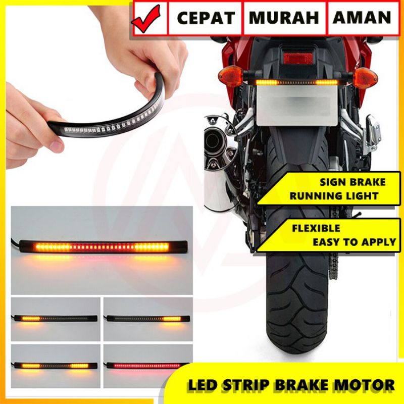 Jual Lampu led motor lampu rem motor lampu plat motor flexible 17 cm ...