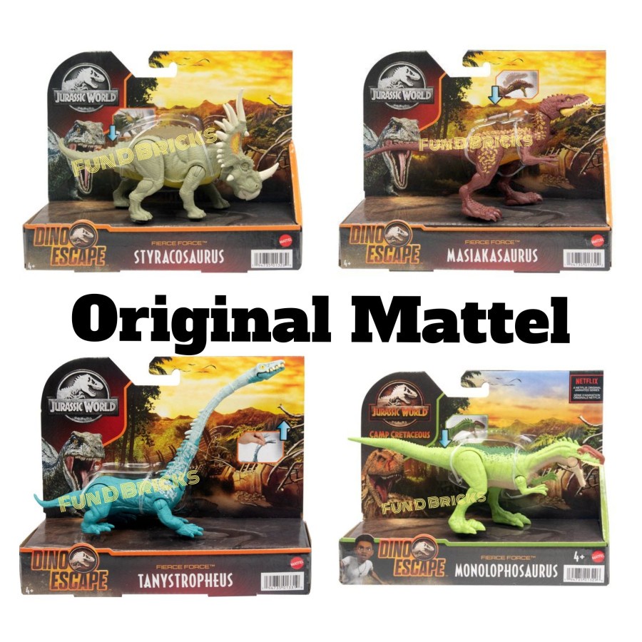 Jual Jurassic World Fierce Force Styracosaurus Tanystropheous ...