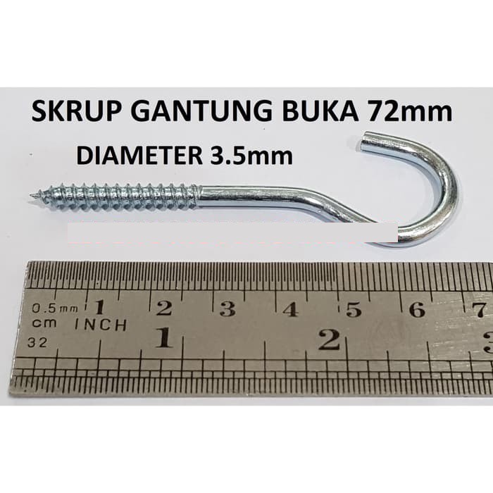 Jual Skrup Gantung Buka No 10 Baut Catolan Gantungan Barang Paku Burung ...
