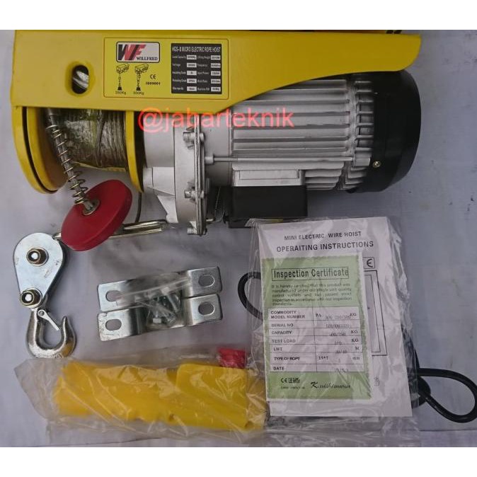Jual Alat Angkut Barang Electric Hoist 500 Kg 20 Meter Katrol Elektrik ...