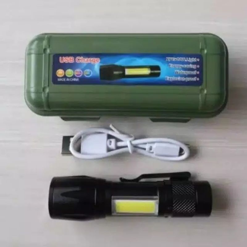 Jual Senter Swat Mini Zoom Rechargeable Mini Yang Super Terang Dengan 3 Mode | Shopee Indonesia