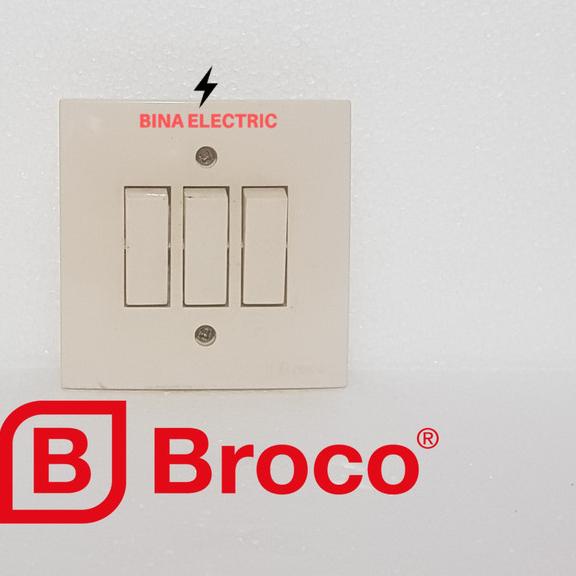 Jual Saklar Triple IB New Gee Broco 6613 / Saklar Tembok Tanam Broco ...