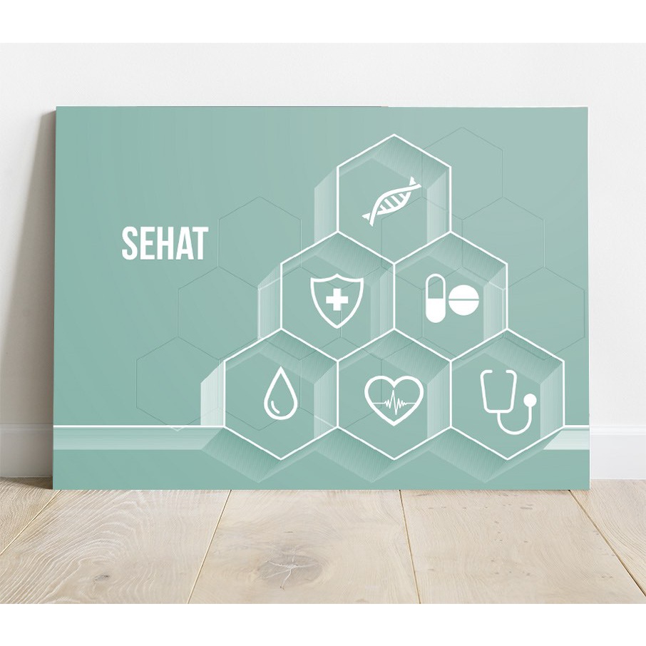 Jual Poster Sehat Makanan Darah Dokter Obat Mencegah Bugar Icon ...