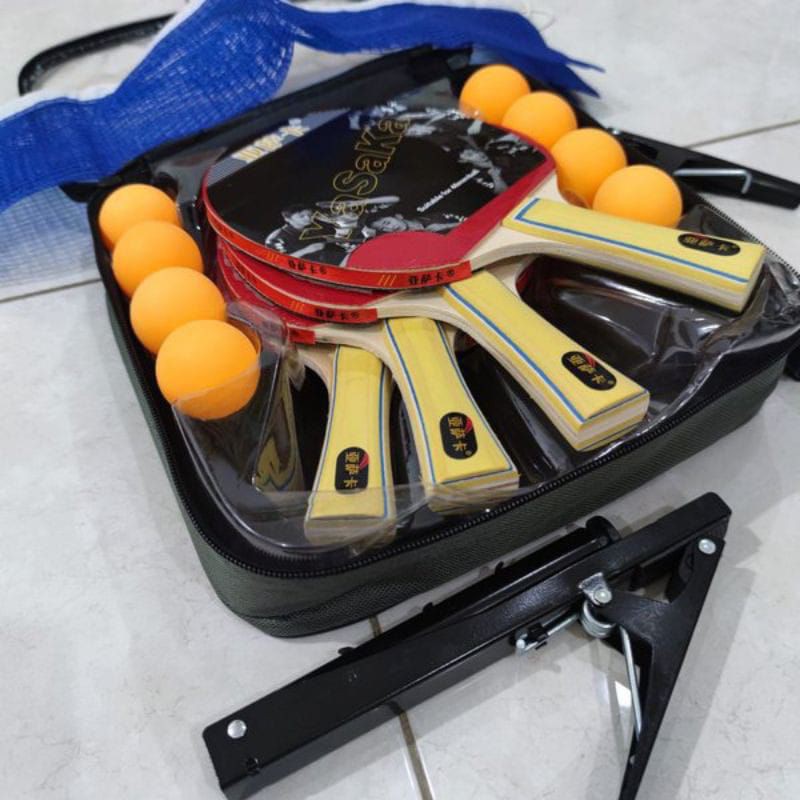 Jual BAT PINGPONG YASAKA SET ISI 4 TIANG NET DAN BOLA FREE TAS | Shopee ...
