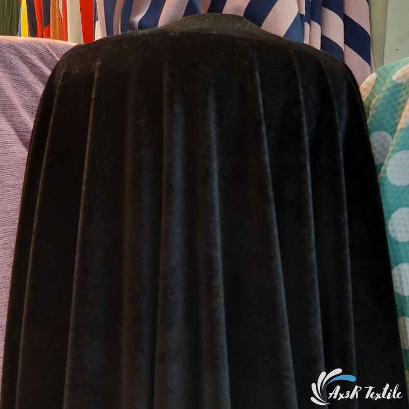 Jual Bludru Polos Hitam Kain Bludru Premium Stretch Garmen | Shopee ...